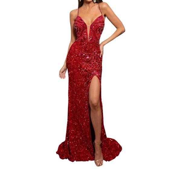 Rachel Allan | Dresses | New Rachel Allan Fitted Ornate Prom Dress In ...